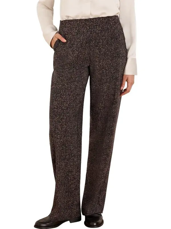 NIC+ZOE Lenox Wide Leg Stretch Pants - Black Multi