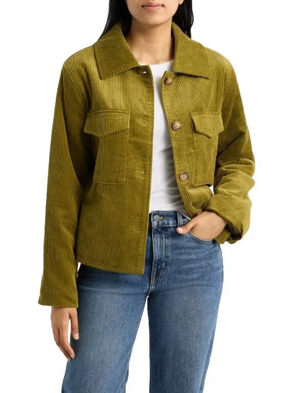 Bernardo Wool Blend Structure Coat - Olive