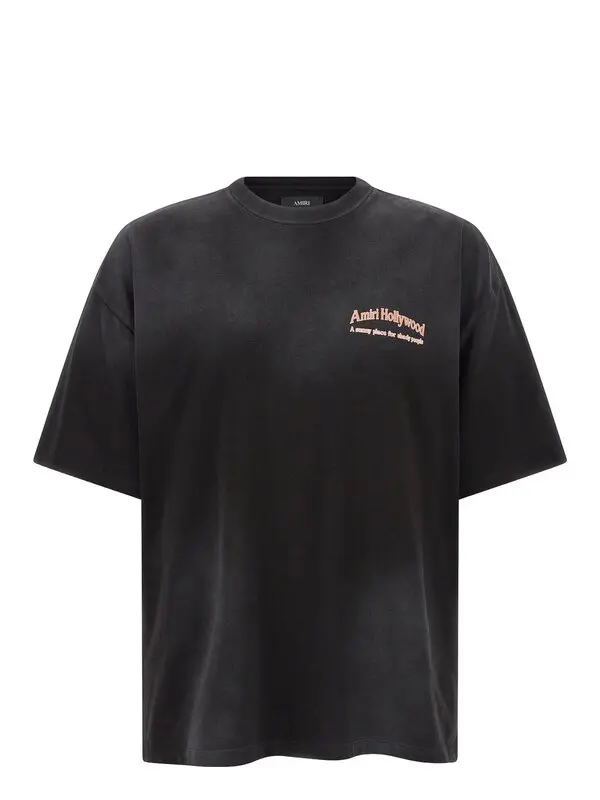 Amiri Sunny Place Skate' Vintage Print T-shirt - Black