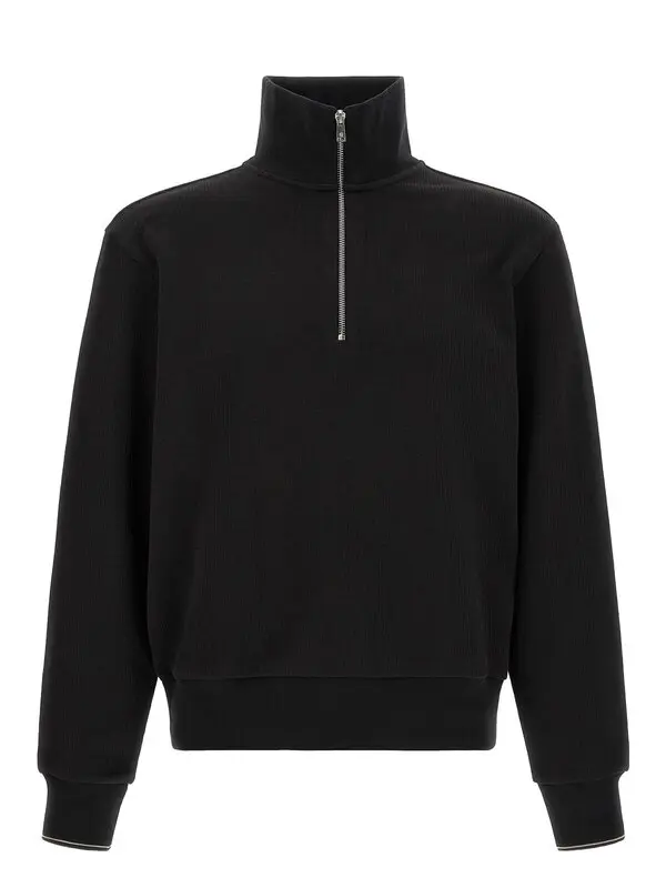 Hugo Boss Quarter Zip High Neck Sweatshirt - Black