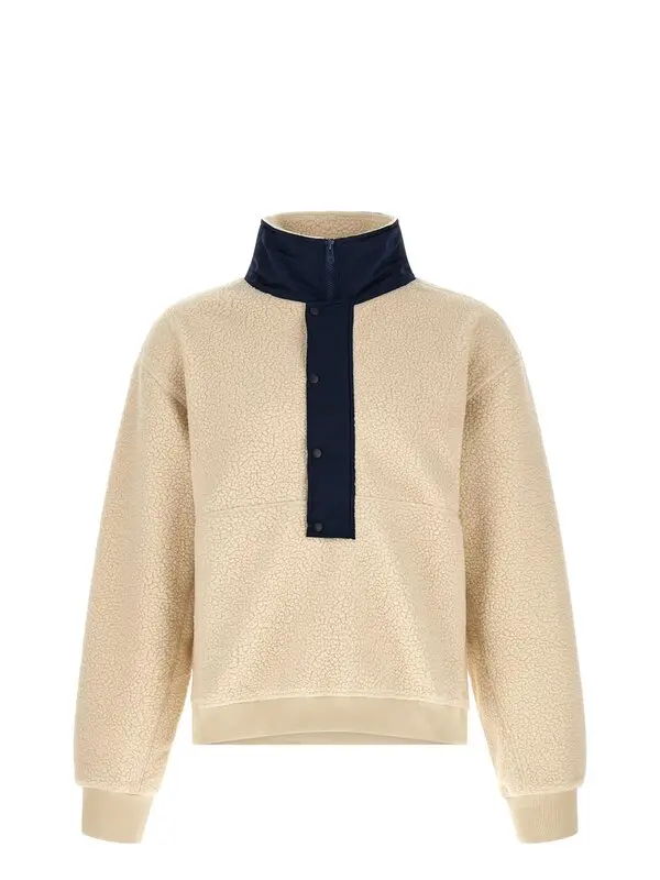 ENTIRE STUDIOS System Half Zip Fleece Fleece Sweatshirt - Beige