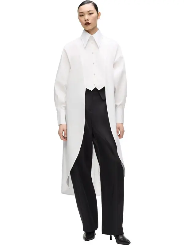 Karl Lagerfeld Kl Studio Satin Barrel-leg Pants - Black