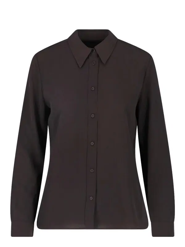 NILI LOTAN Gaia Silk Shirt - Brown