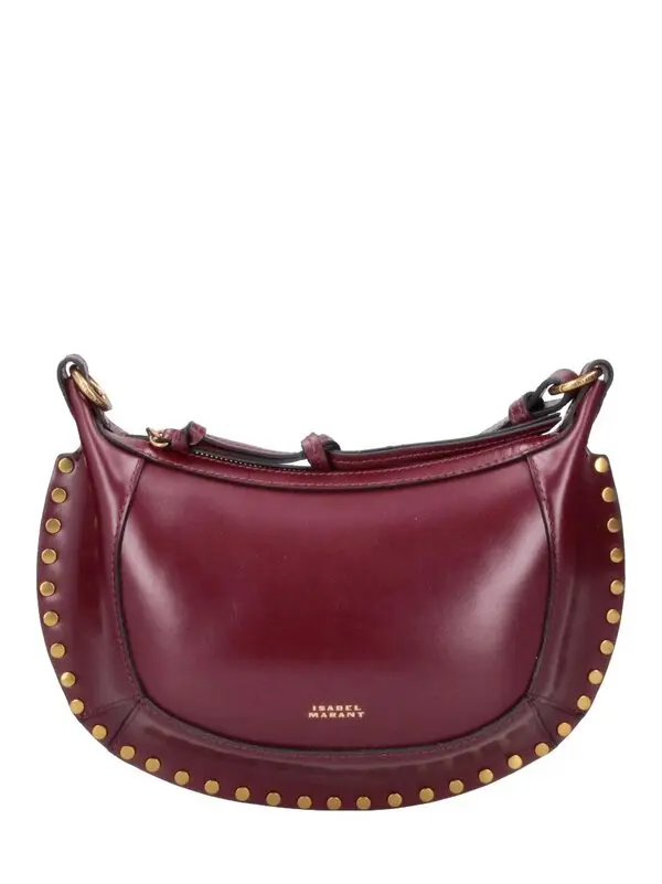 Isabel Marant Étoile Oskan Studded Leather Shoulder Bag - Red