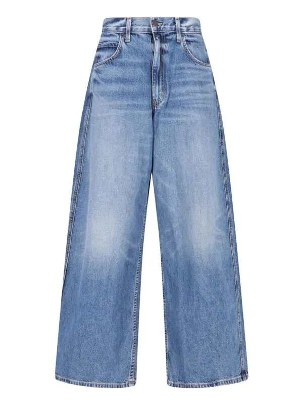 NILI LOTAN Terese Wide Leg Jeans - Blue