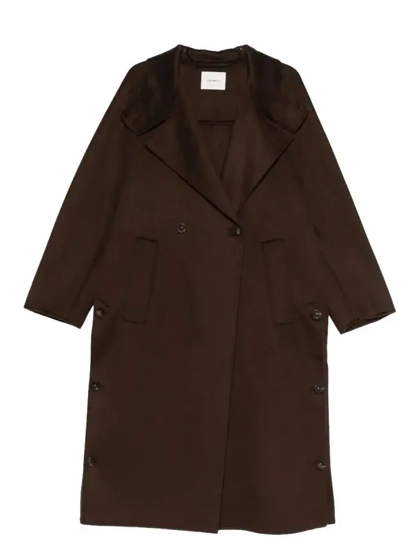 LISA YANG Double Breasted Oversize Coat - Brown