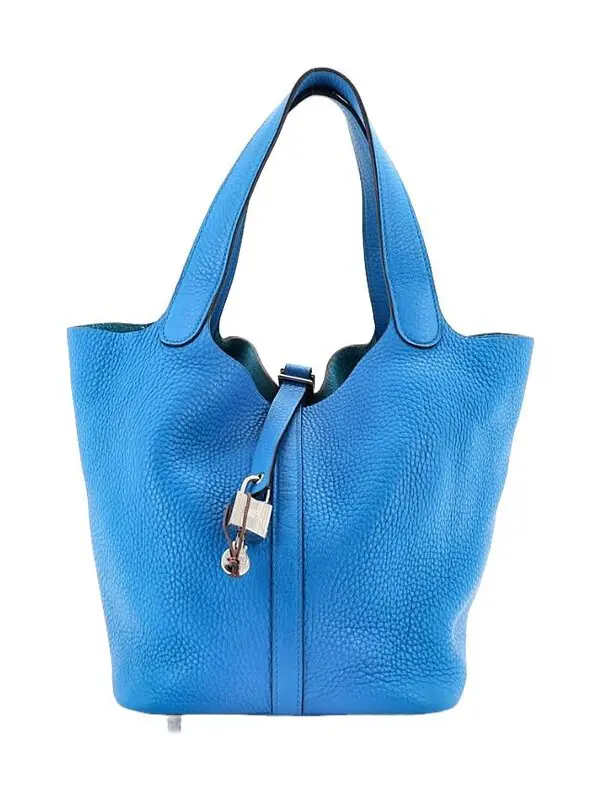 Hermès Mm Picotin Lock Bag Clemence - Blue