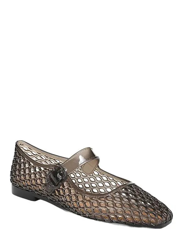 Sam Edelman Michaela Square Toe Mary Jane Flats - Jet Black