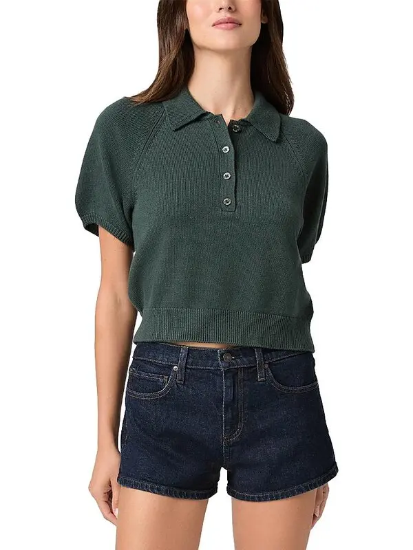 Paige Birch Polo Sweater - Dark Spruce