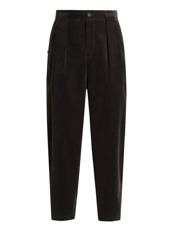 Dolce & Gabbana Velvet Pleated Trousers - Grey
