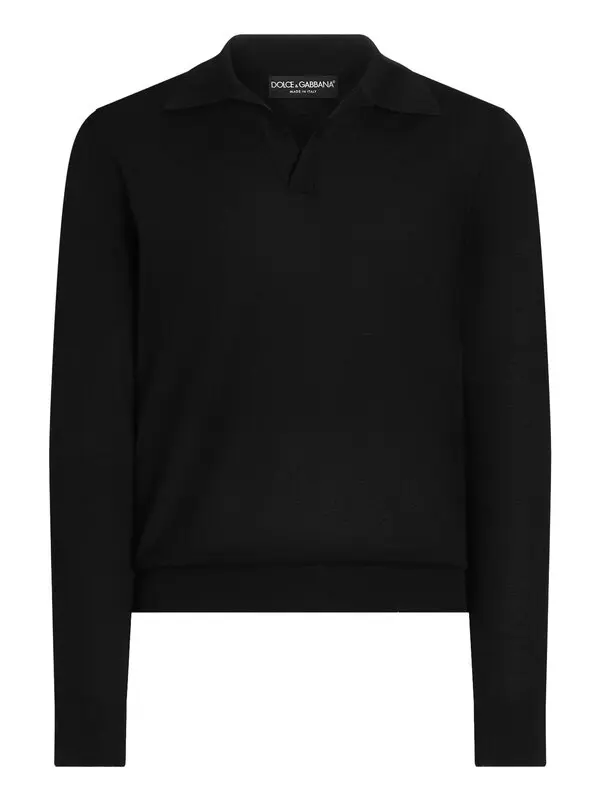 Dolce & Gabbana Knit Polo Shirt - Black