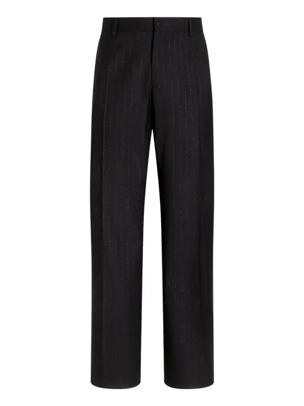 Dolce & Gabbana Wool Pinstripe Trousers - Multicolor