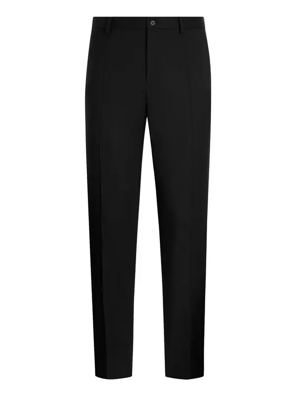 Dolce & Gabbana Wool Gabardine Trousers - Black
