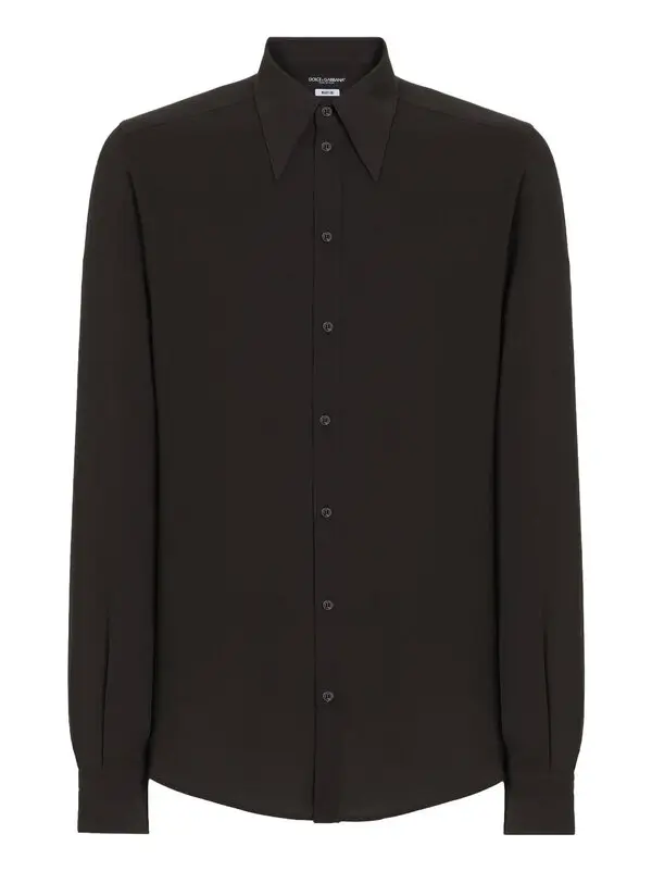 Dolce & Gabbana Crêpe De Chine Gold Shirt - Multicolor