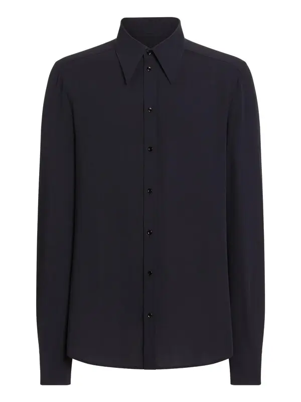 Dolce & Gabbana Crêpe De Chine Shirt - Blue