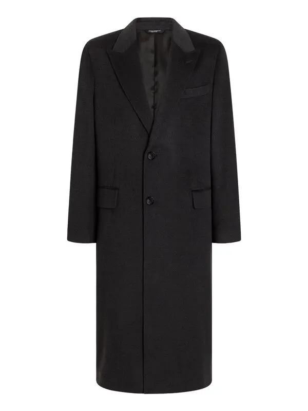 Dolce & Gabbana Single-breasted Wool Coat - Grey