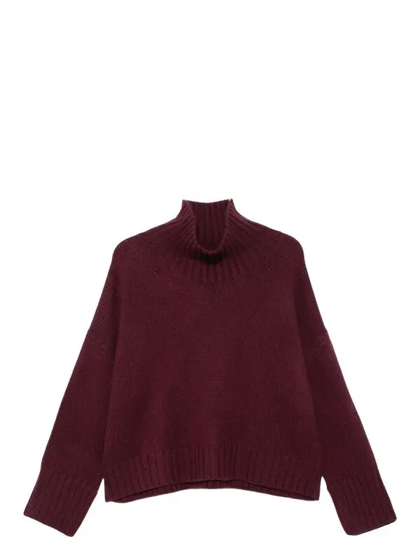 Soft Goat Cashmere Turtleneck Sweater - Red