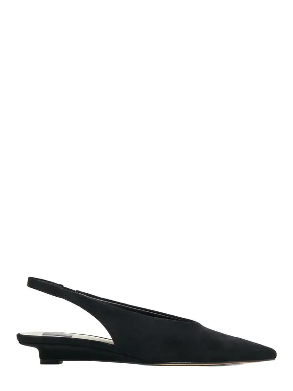 DOLCEVITA Dolce Vita Leeroy Suede Slingback Flats - Onyx Suede