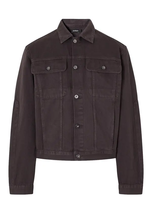 3sixteen Garment-dyed Cotton-twill Trucker Jacket - Brown