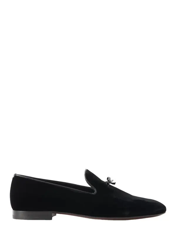 TOM FORD Scott Velvet Loafers With Bow Detailing - Black