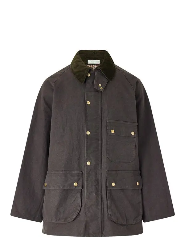 A.PRESSE Corduroy-trimmed Cotton-blend Jacket - Green
