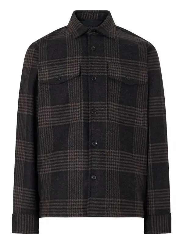 Rag & Bone Austin Prince Of Wales Checked Wool-blend Overshirt - Brown