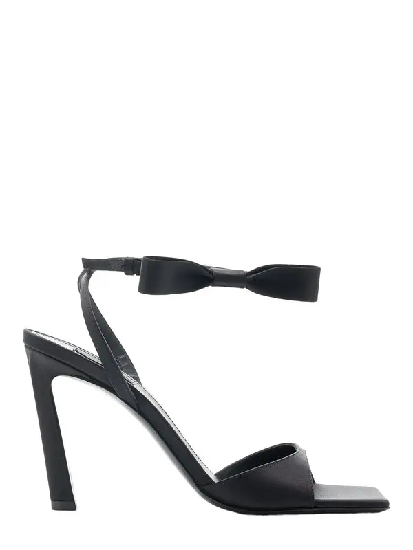 Givenchy Naked Bow Satin Ankle Strap Sandals - Black