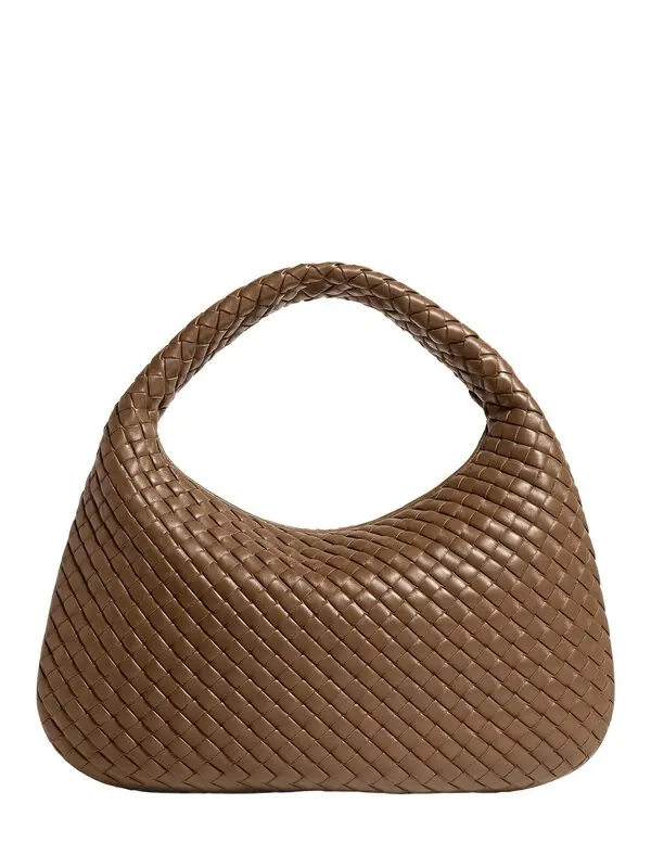 Bottega Veneta Intrecciato Leather Hobo Bag - Brown