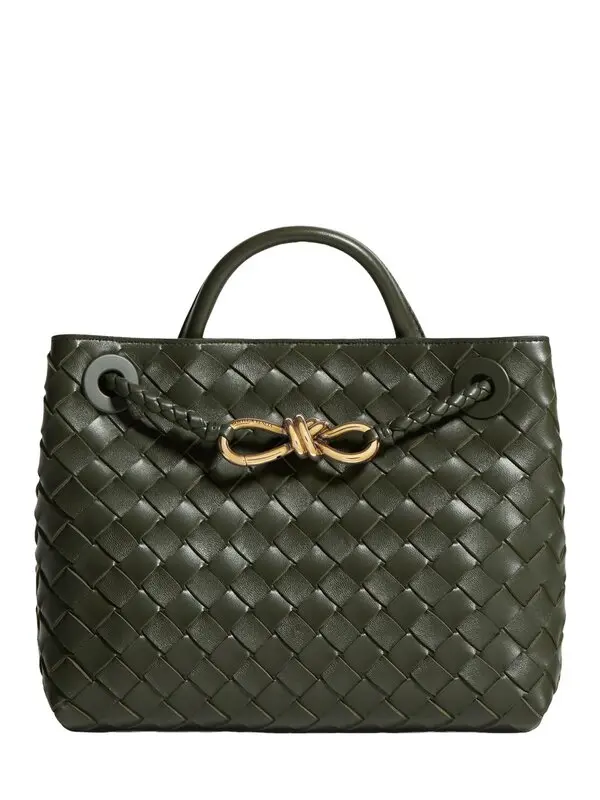 Bottega Veneta Small Andiamo Intrecciato Leather Bag - Green