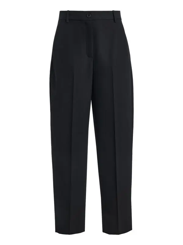 Partow Astor Wool-twill Tapered Pants - Black