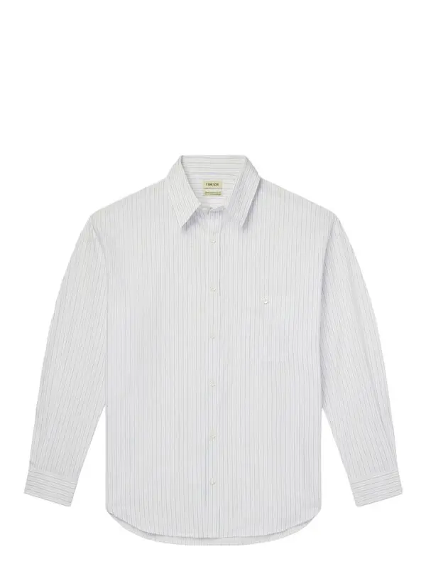 De Bonne Facture Architect Striped Cotton-poplin Shirt - White