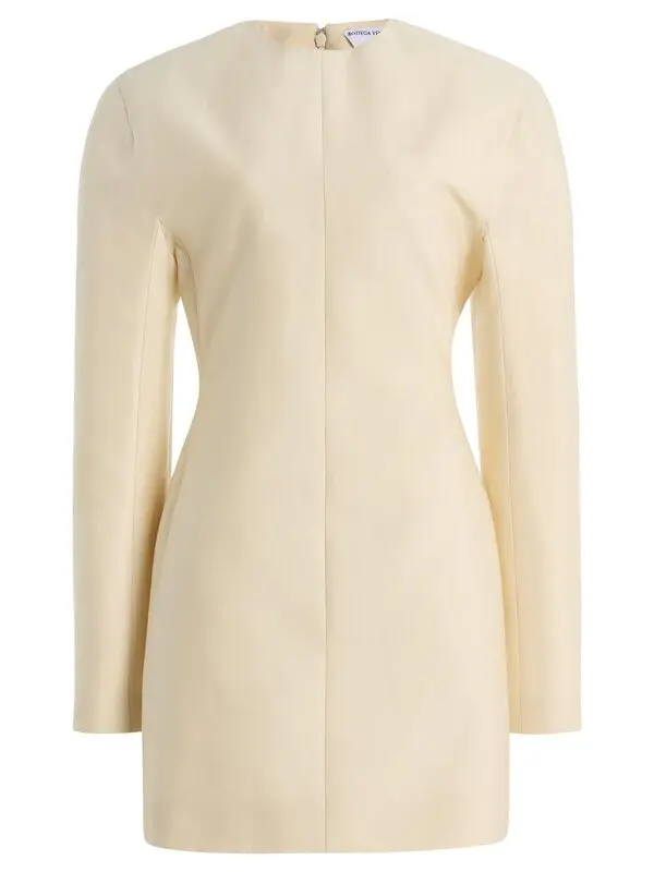 Bottega Veneta Long-sleeve Mini Dress - Off-white