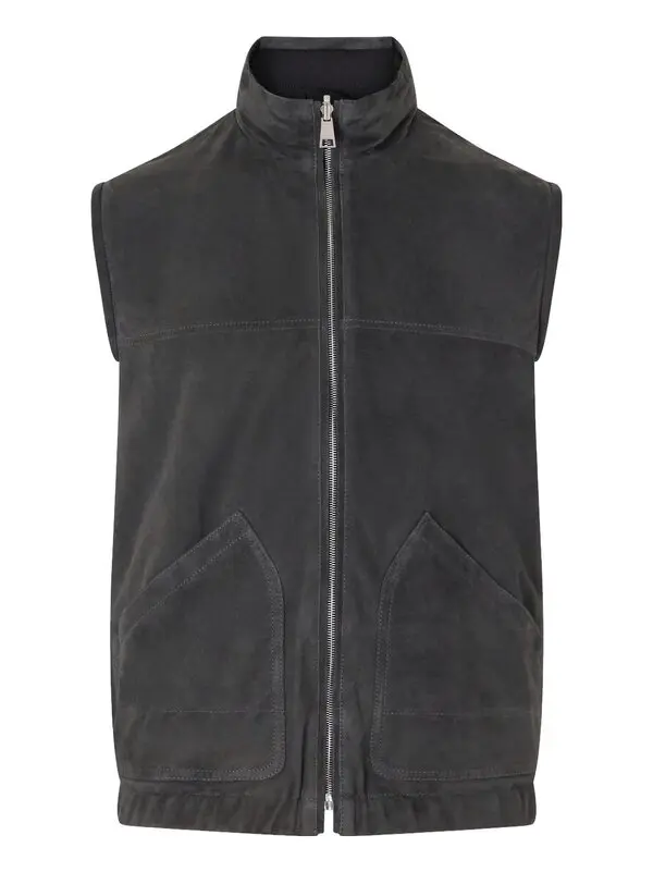 VALSTAR Reversible Suede And Shell Vest - Black