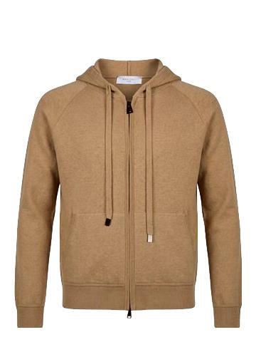 Boglioli Cashmere Zip-up Hoodie - Beige