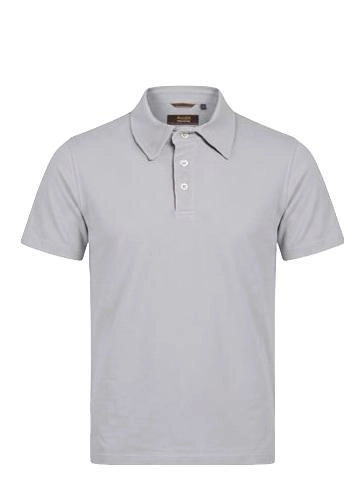 MOORER Polo Shirt Size Cotton, Elastane - Grey