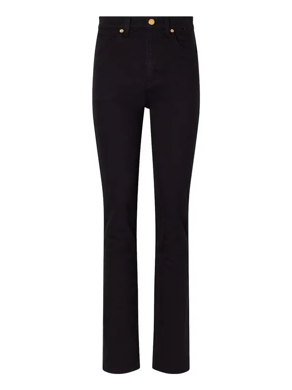 JAMIE HALLER The Slim Stovepipe Skinny-leg Denim Pants - Black