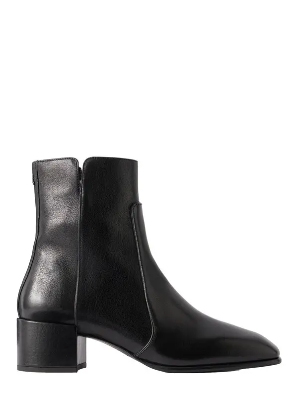 JIMMY CHOO Eliot 45 Ankle Boots In Full-grain Leather - Black