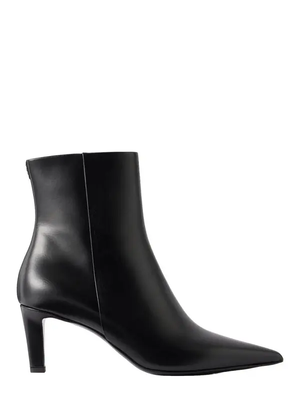 JIMMY CHOO Frankie 65 Leather Ankle Boots - Black