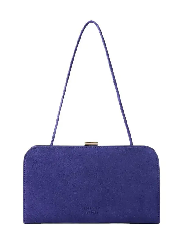 LOEFFLER RANDALL Zella Suede Clutch - Purple