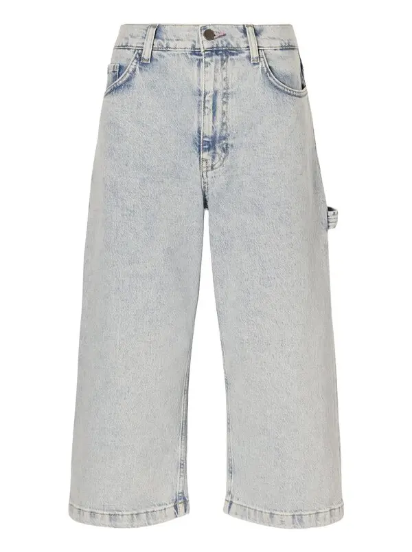 SANDERLAK Low-rise Wide-leg Jeans - Blue
