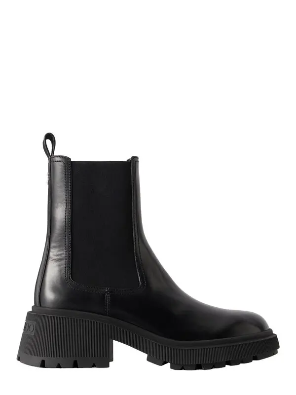 JIMMY CHOO Tamia Leather Ankle Boots - Black