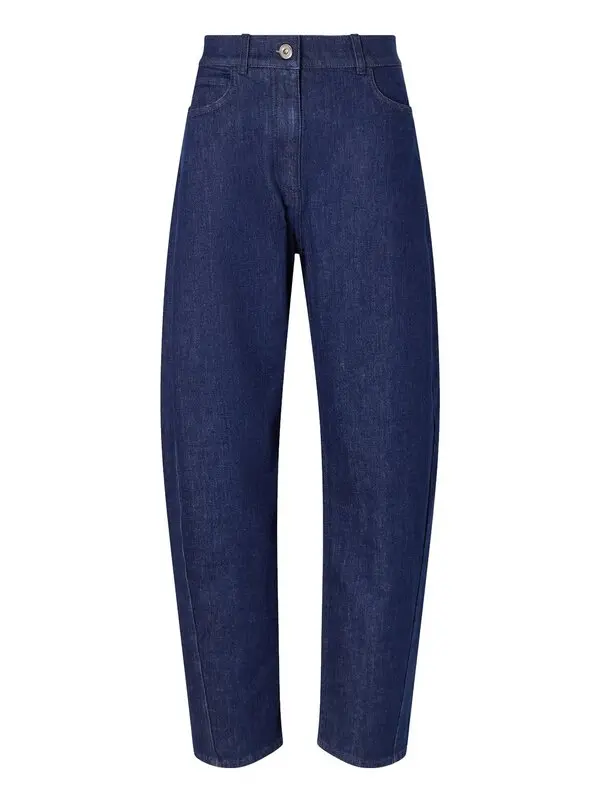 Another Tomorrow High-rise Organic Barrel-leg Jeans - Blue