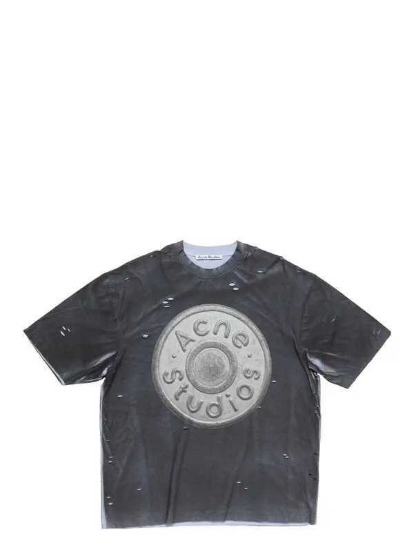 Acne Studios Logo Relaxed Fit T-shirt - Black