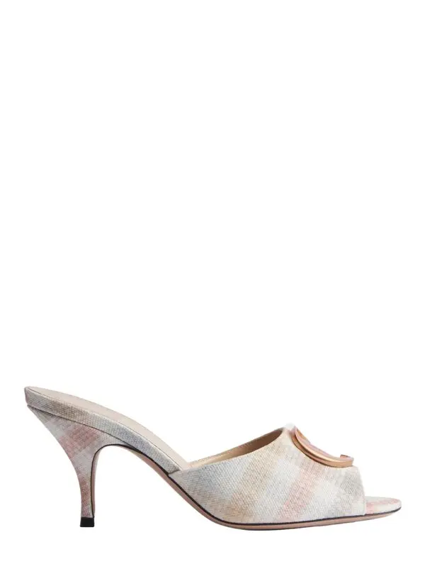 Dior Initials Heeled Slide - Nude