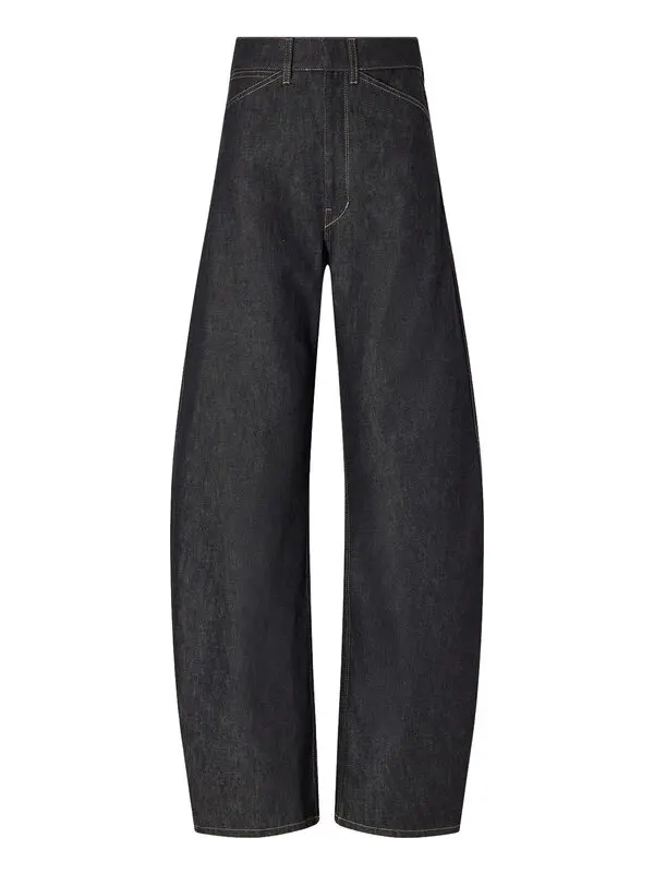 LEMAIRE High-waist Barrel-leg Jeans - Black