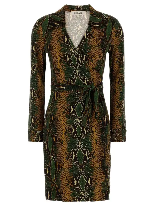 Diane Von Furstenberg Printed Silk Wrap Dress - Multicolor