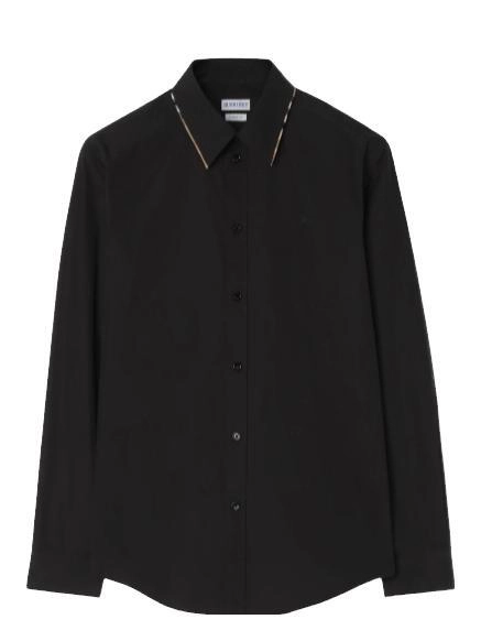 Burberry Classic Fit Cotton Poplin Shirt - Black