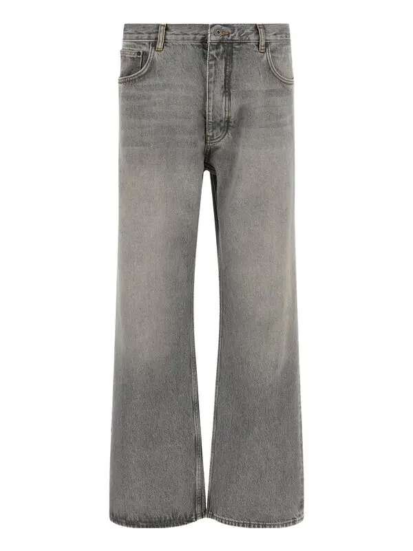 Off-White Half Arrow Diagonal Stripe Jeans - Grey