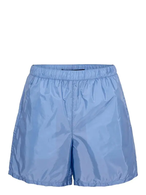 Prada Quick-dry Swim Trunks With Zip Pocket - Blue
