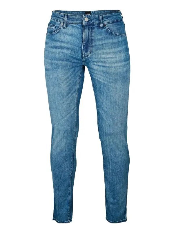 Hugo Boss Light Wash Slim Straight Leg Jeans - Blue